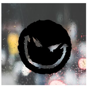 Custom Decal EVIL SMILEY FACE / Vinyl Sticker Decal for Car, Truck ...
