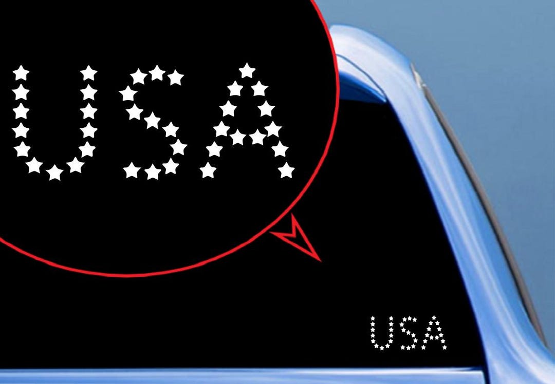 USA Stars Vinyl Sticker Decal for Car, Truck, Window, Bumper Decal for ...