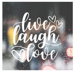 Live Laugh Love Hearts Vinyl Sticker Decal for Car, Truck, Window ...