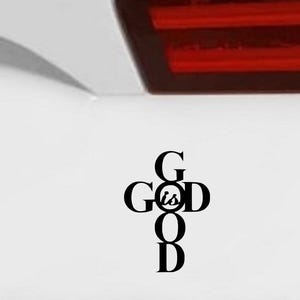 God is Good Cross Vinyl Sticker Decal for Car, Truck, Window, Bumper ...