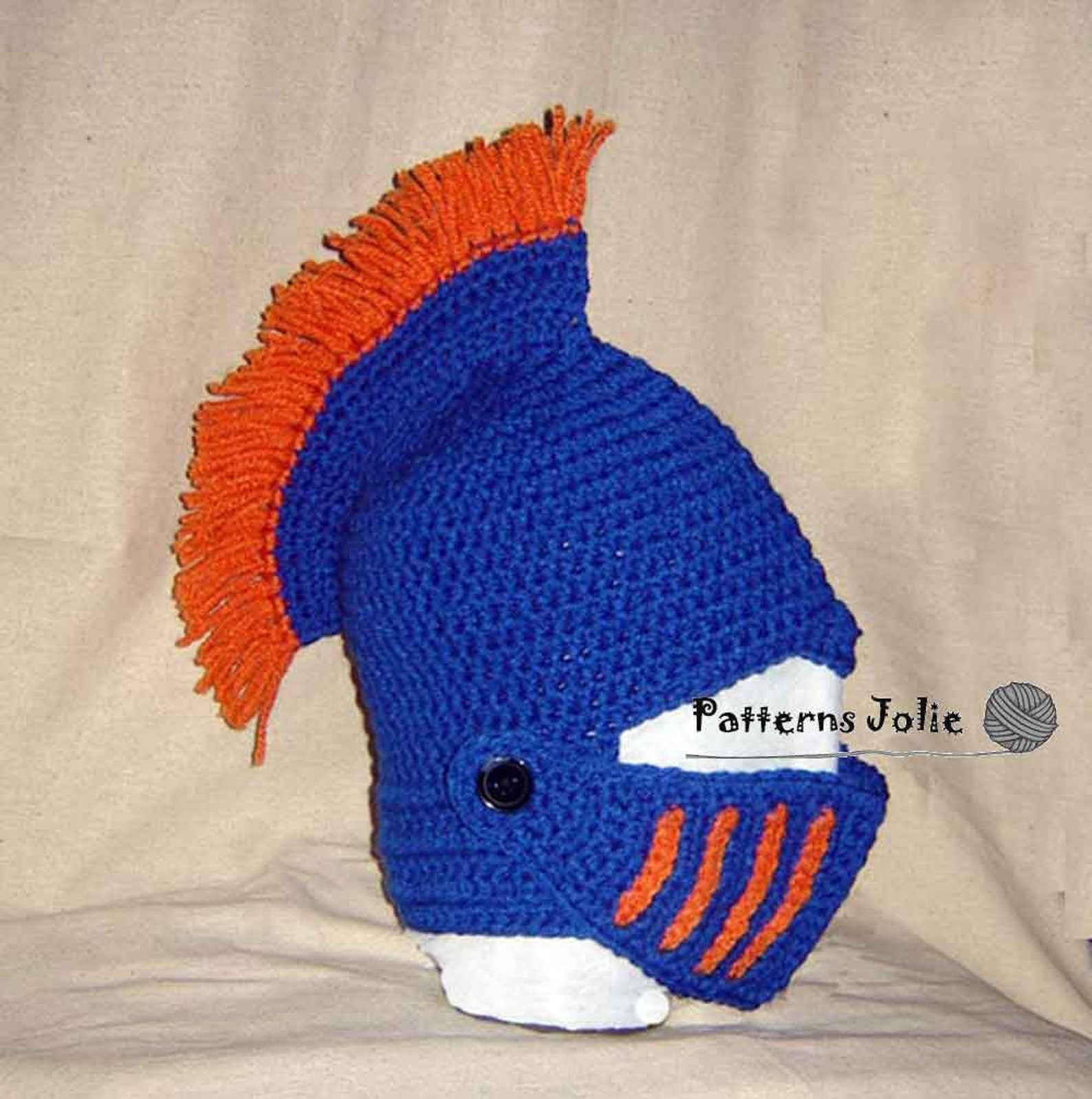 Crochet Roman Knight Helmet Pattern, Visor, 6 Sizes (PDF Pattern) - Etsy