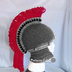 Spartan Roman Soldier Helmet Crochet Pattern 6 Sizes Toddler-adult; a ...