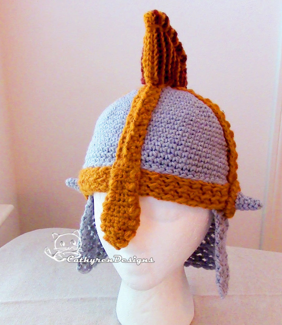 Helmet With Spikes Crochet Pattern 5 Sizes a Free Pattern of - Etsy