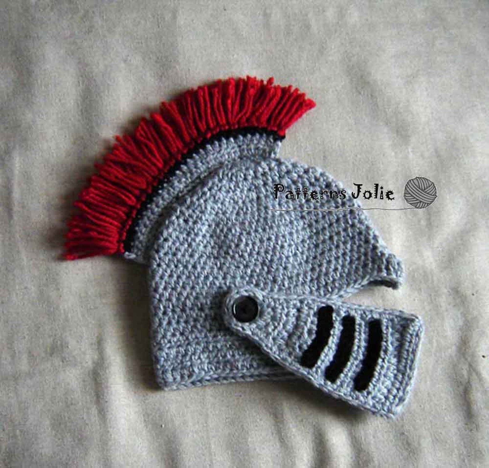 Crochet Roman Knight Helmet Pattern, Visor, 6 Sizes (PDF Pattern) - Etsy