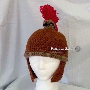 Spartan Roman Soldier Helmet Crochet Pattern 6 Sizes Toddler-adult; a ...