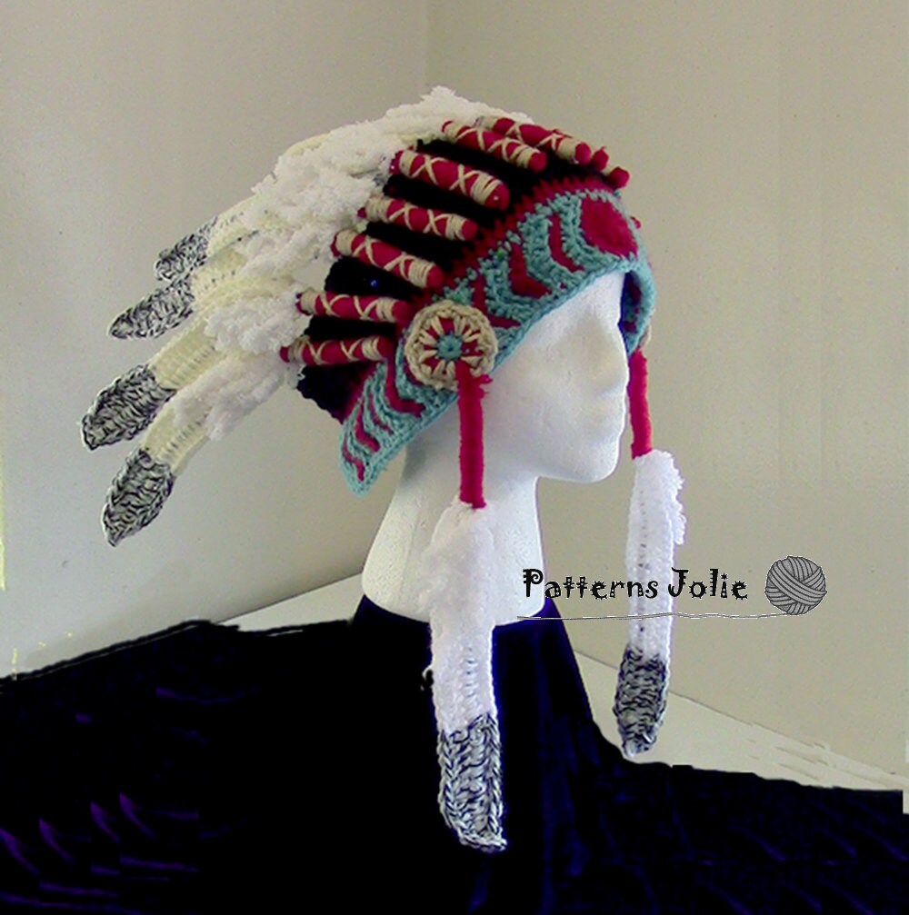 Indian Headdress Crochet Pattern 3 Sizes Child-sdult; A Free Pattern of ...