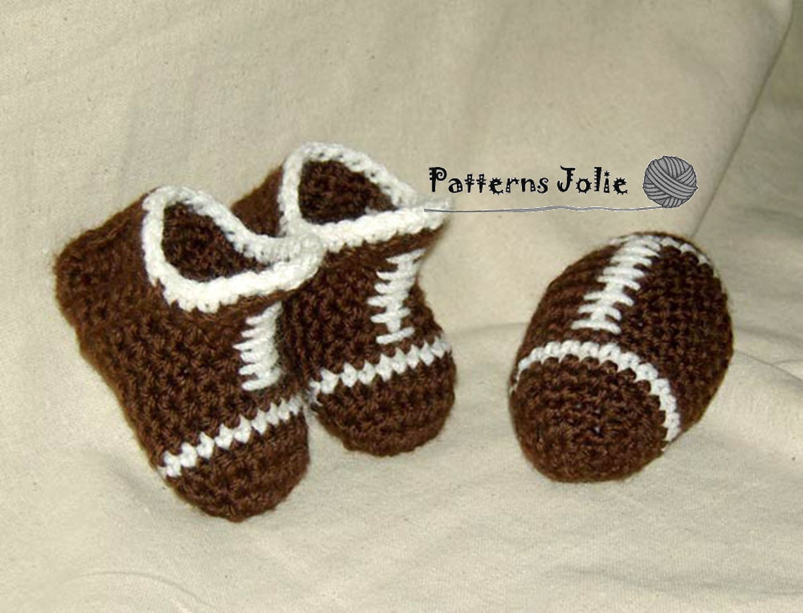 Baby Football Hat, Booties, Toy Football Set, Crohet Pattern - Etsy
