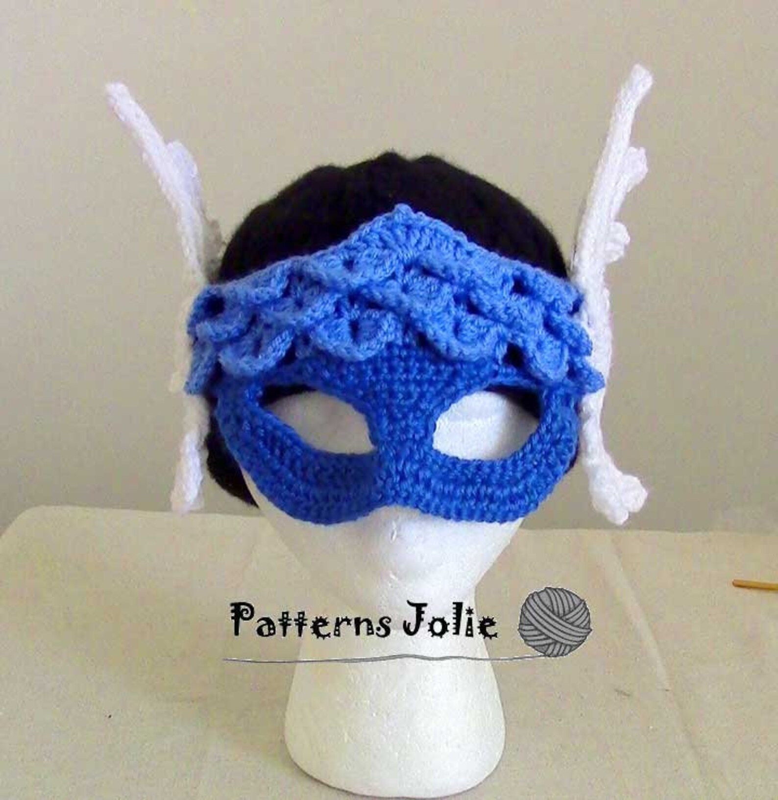 Valkyrie Masquerade Mask Headdress Crochet Pattern 2 Sizes; a Free ...