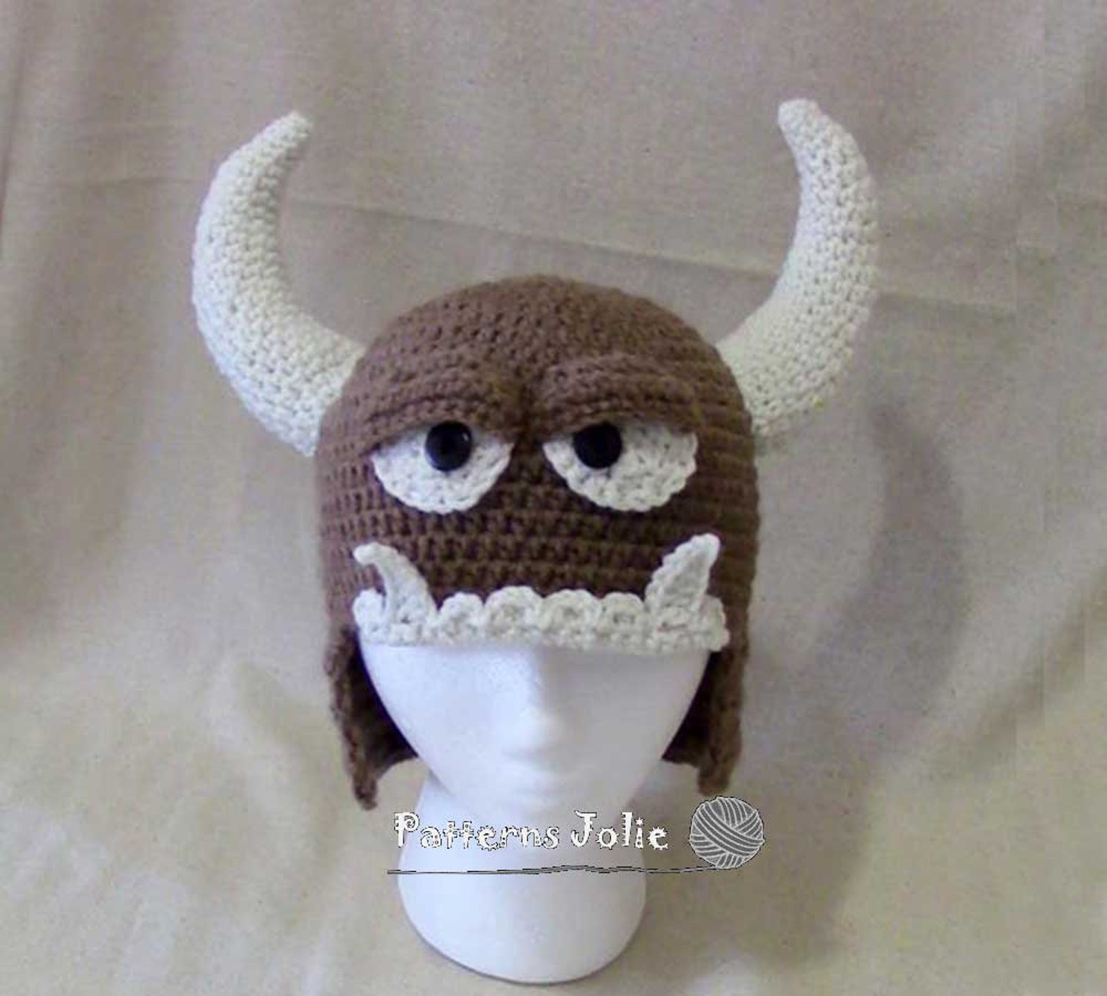 Monster Hat, Crochet Pattern 4 Sizes, Child-adult; A Free Pattern of ...