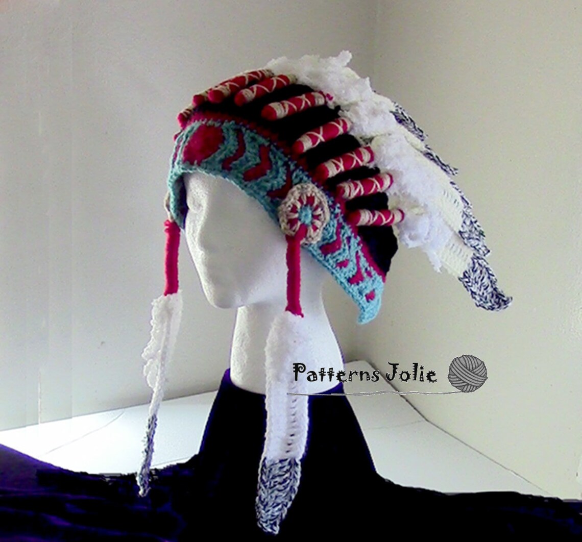 Indian Headdress Crochet Pattern 3 Sizes Child-sdult; A Free Pattern of ...