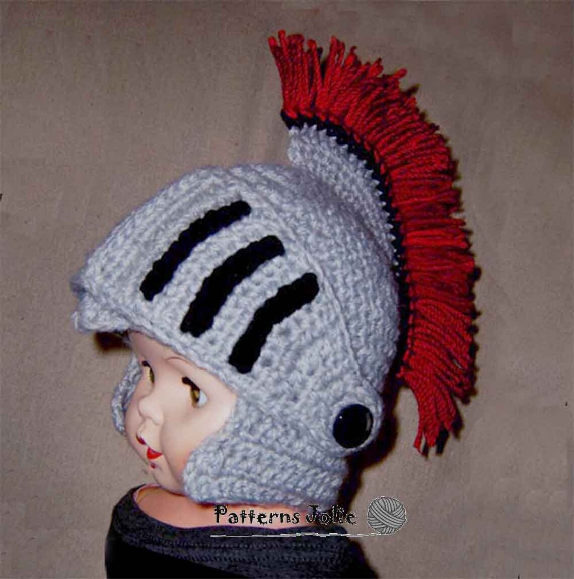 Crochet Roman Knight Helmet Pattern, Visor, 6 Sizes (PDF Pattern) - Etsy