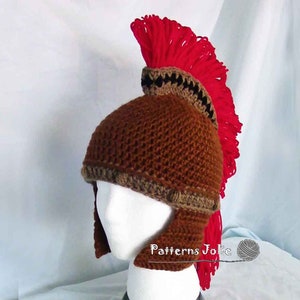 Spartan Roman Soldier Helmet Crochet Pattern 6 Sizes Toddler-adult; a ...