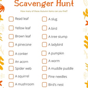 Printable Scavenger Hunt / Seasonal / Winter / Spring / Summer / Autumn ...