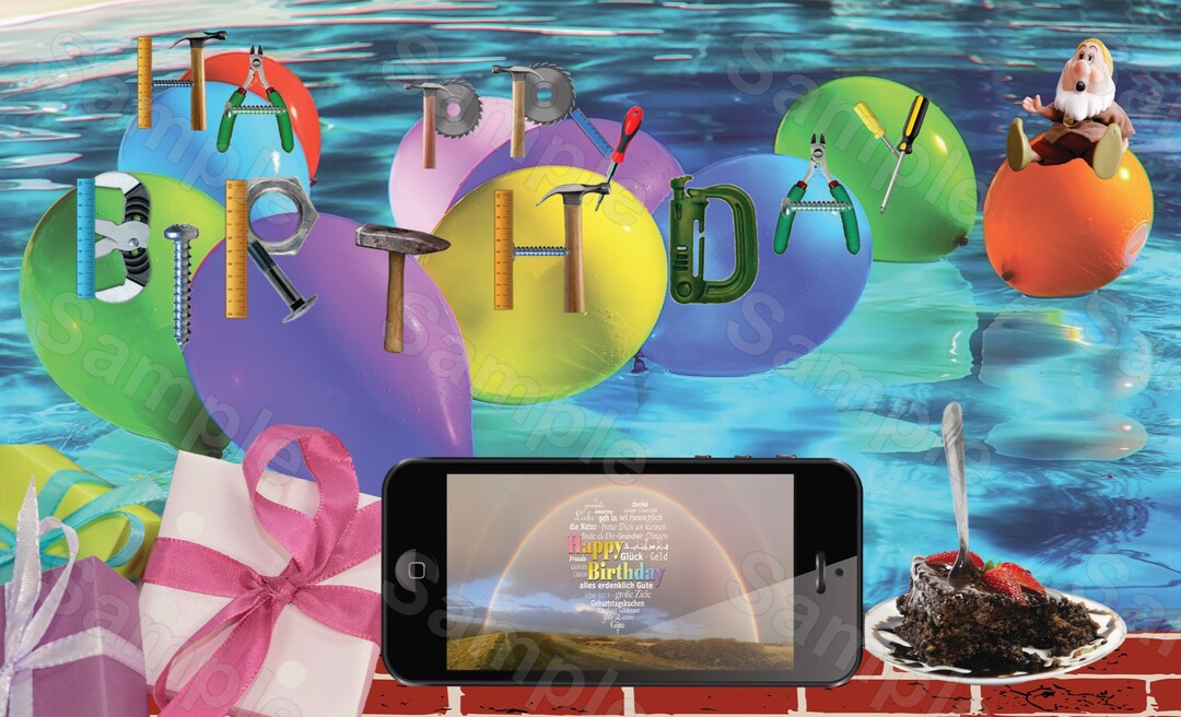 Happy Birthday Pools and Tools - Etsy