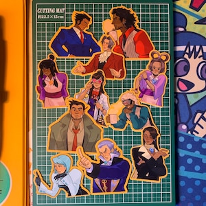 Ace Attorney Sticker Pack, 11 Piece Waterproof Vinyl Mini Stickers - Etsy