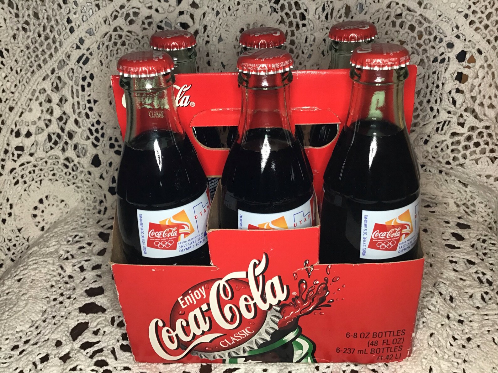 Vintage 2002 Olympic Coca-Cola 6-Pack of Bottles | Etsy
