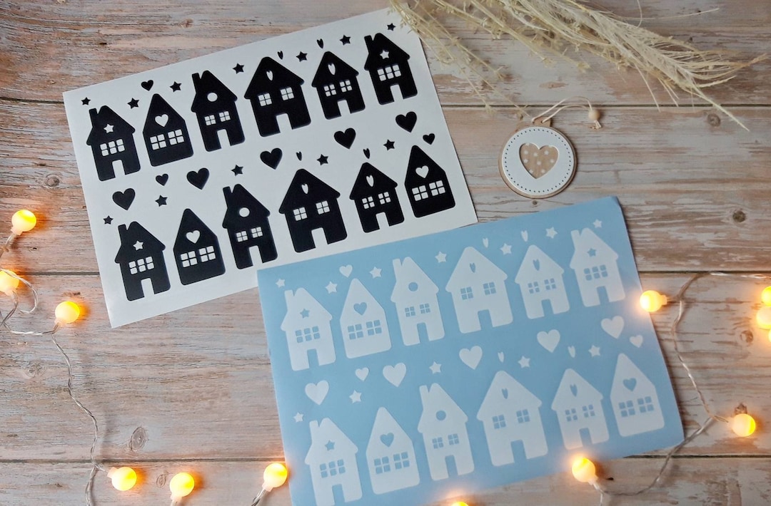 Sticker House Vinyl Sticker Decoration Vinyl Sticker Houses - Etsy