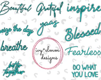 Positive Words Svg - Etsy