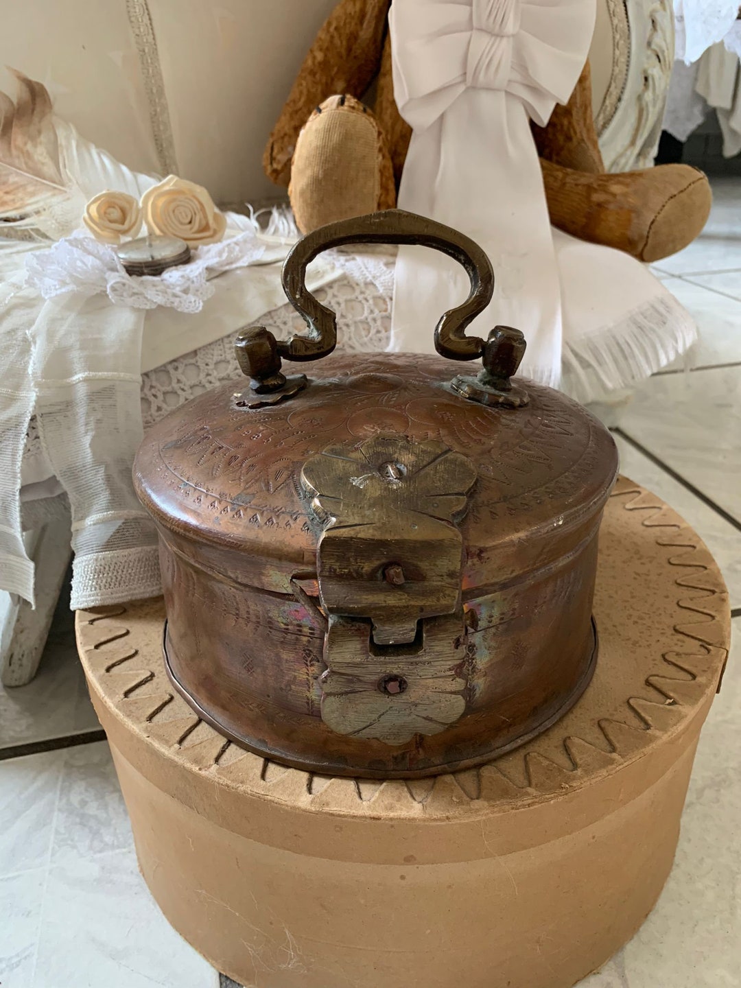 Antique Copper Chest - Etsy
