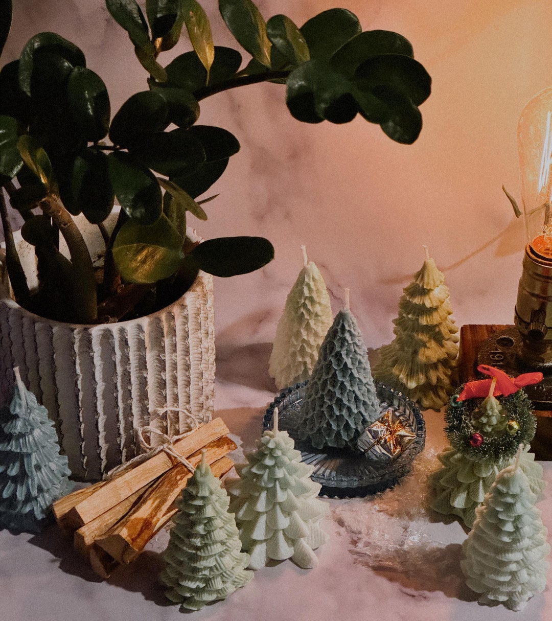 The Matriarch's Hand Poured Christmas Tree Candles - Etsy
