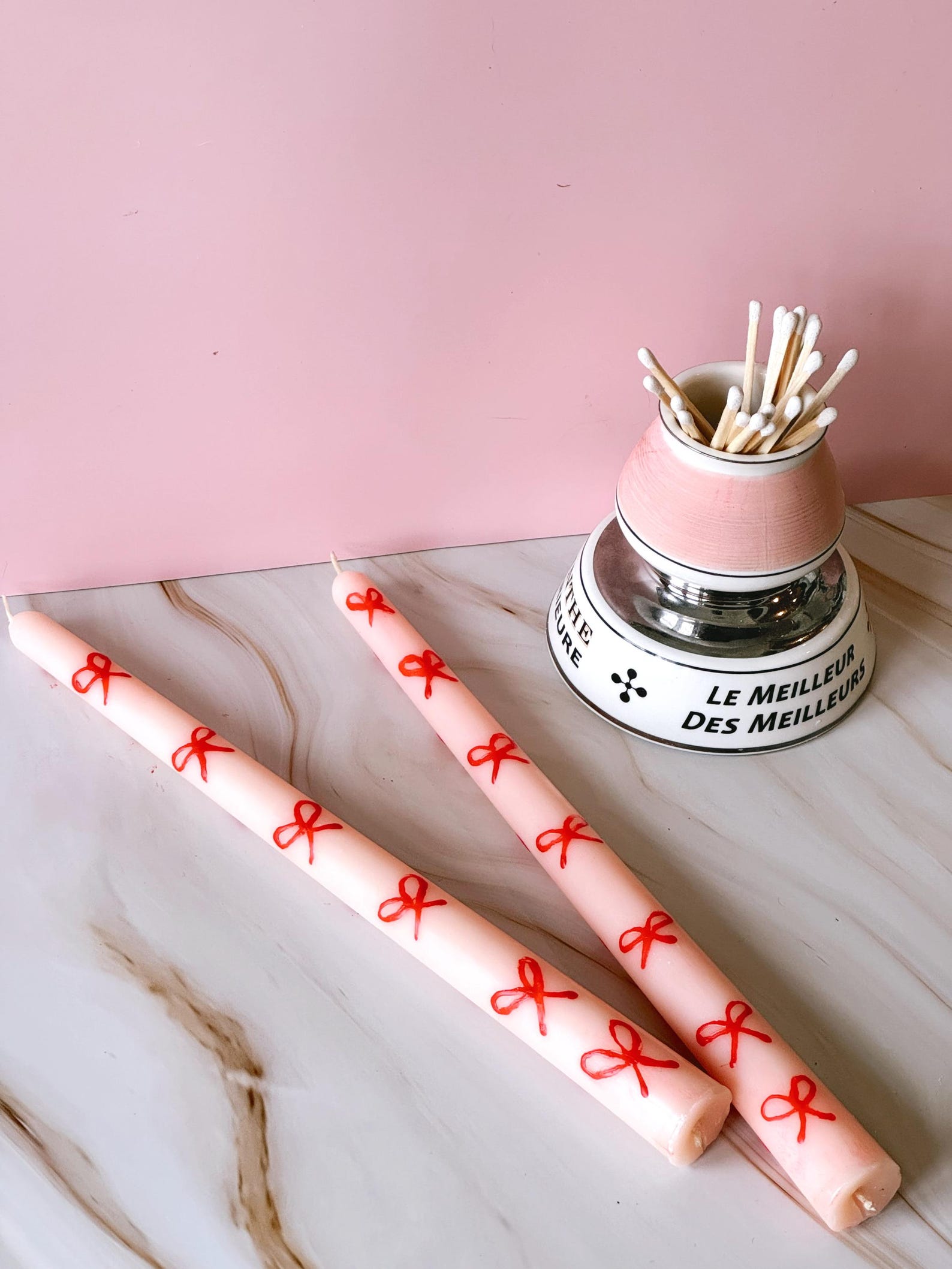 The Matriarch’s Hand Painted Bow Tapers - Etsy