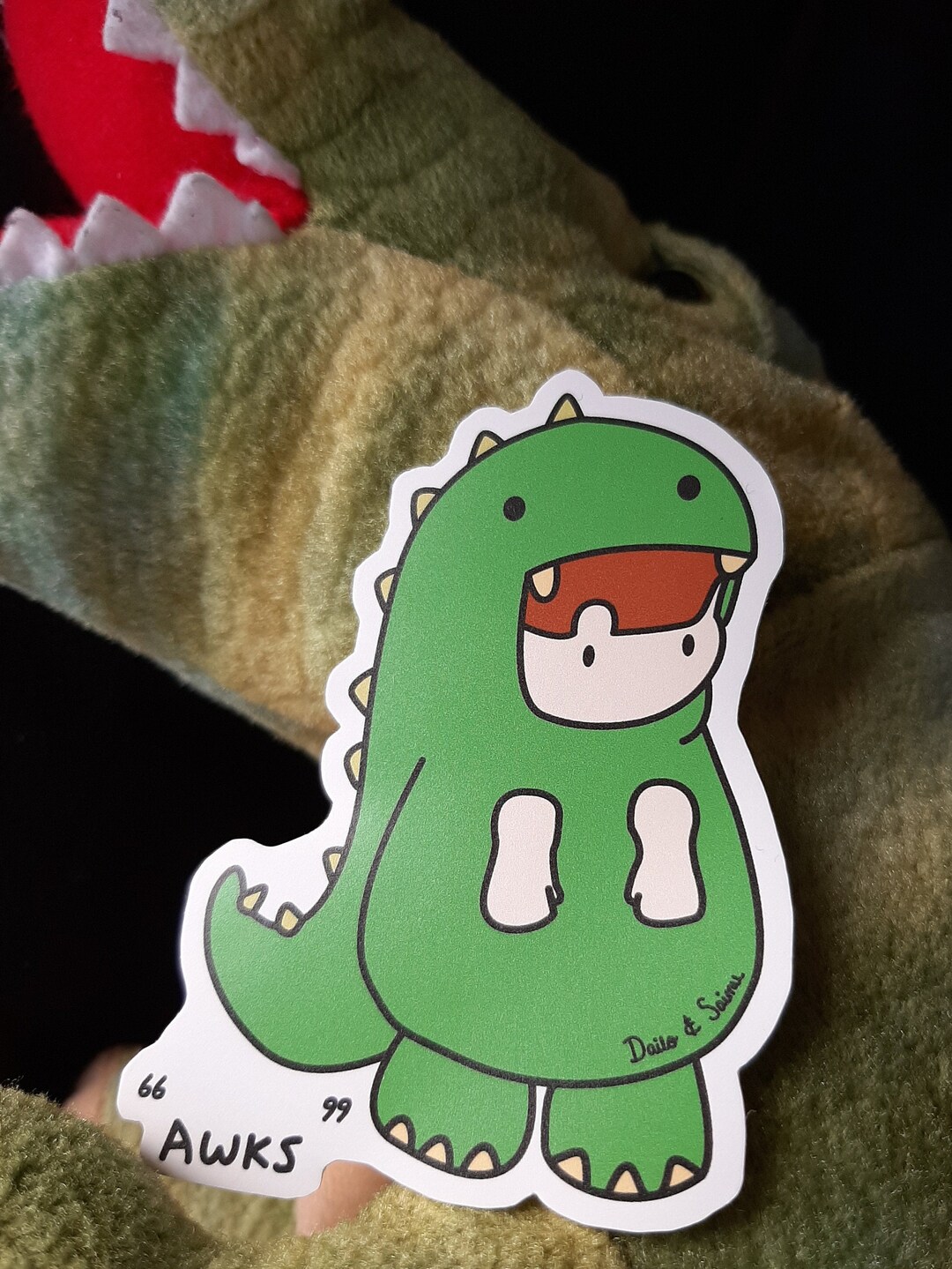 Awkward Dinosaur Vinyl Sticker, Funny, Cute, Be Yourself, Kids in ...