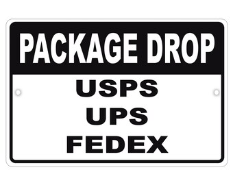Package Drop Sign - Etsy