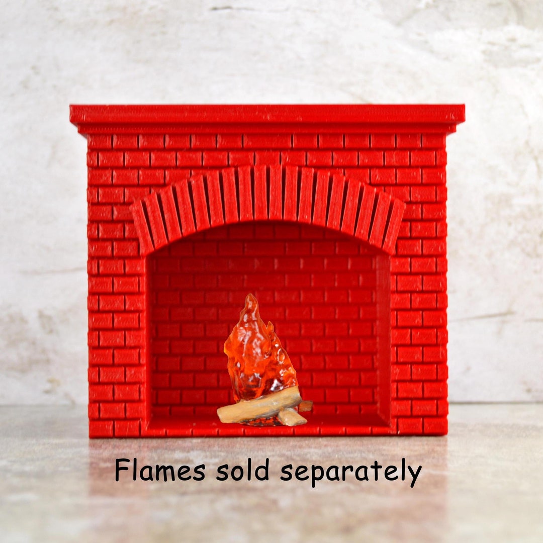 1 6 Scale Brick Fireplace for Dollhouse, Dollhouse Miniature Fireplace ...