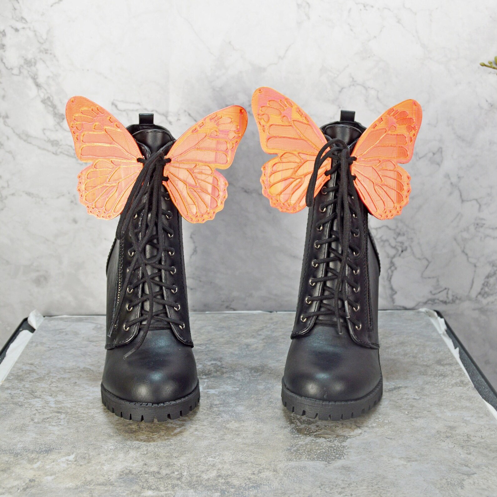 Monarch Butterfly Shoe Wings, Shoe Wings Butterfly, Wings for Shoes ...