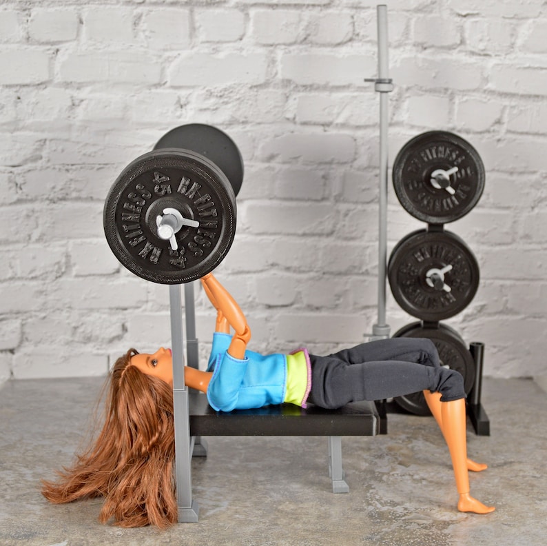1/6 Scale Gym Set Miniature Gym Equipment Exercise - Etsy