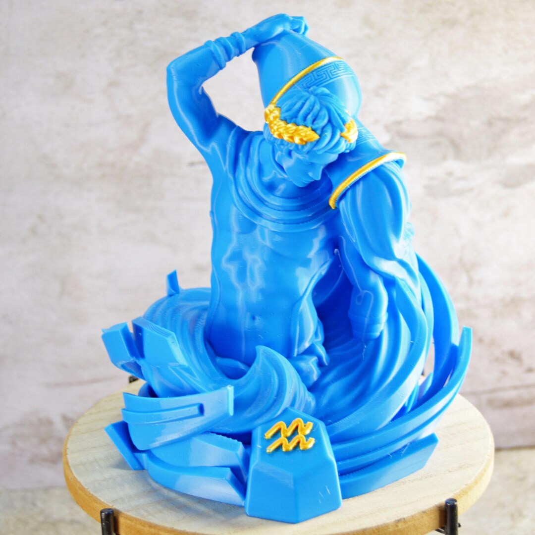 3D Printed Aquarius Statue, Aquarius Birthday Gift, Aquarius Cake ...