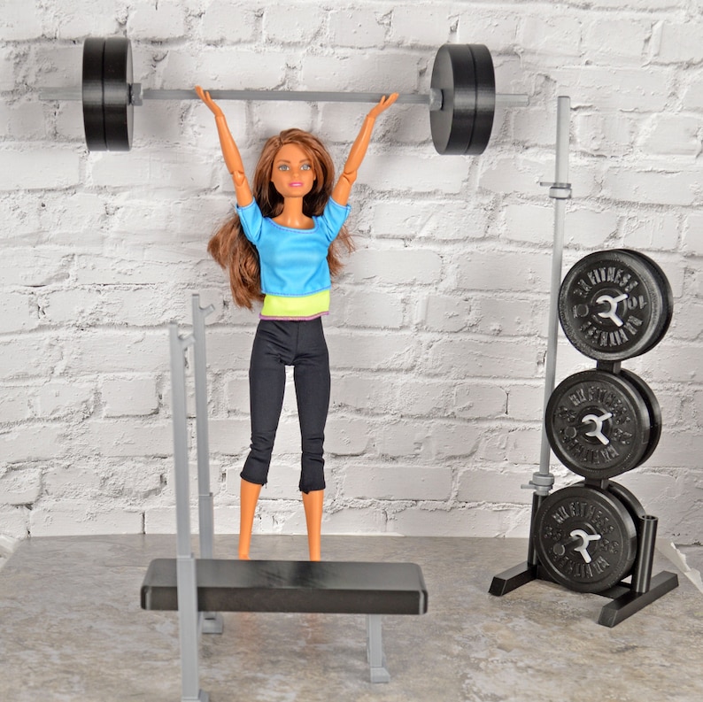 1/6 Scale Gym Set Miniature Gym Equipment Exercise - Etsy