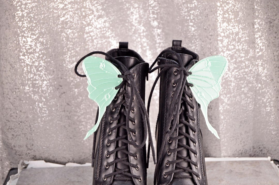 3D Printed Luna Moth Wings for Shoes, Moth Wings for Boots, Shoe Wings ...