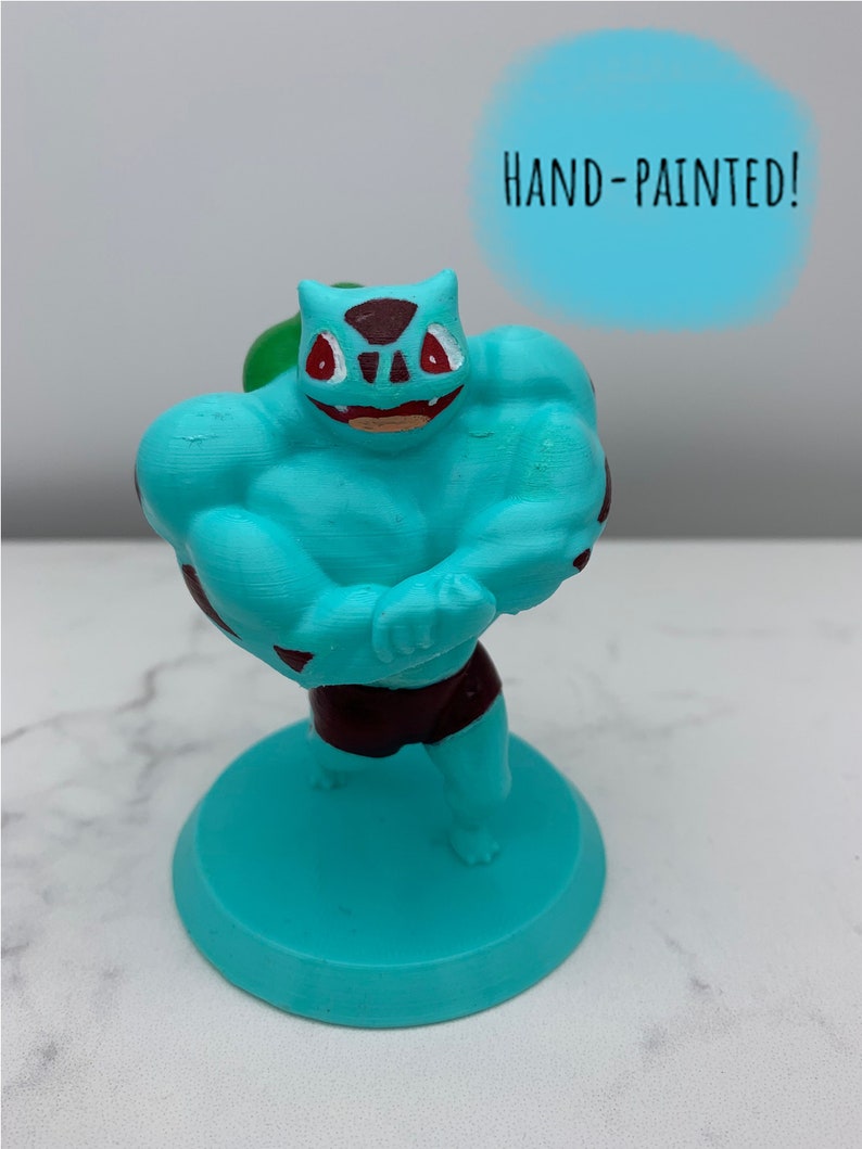 Buff Bulbasaur Pokemon Model Amiibo Figure Bulbasaur | Etsy