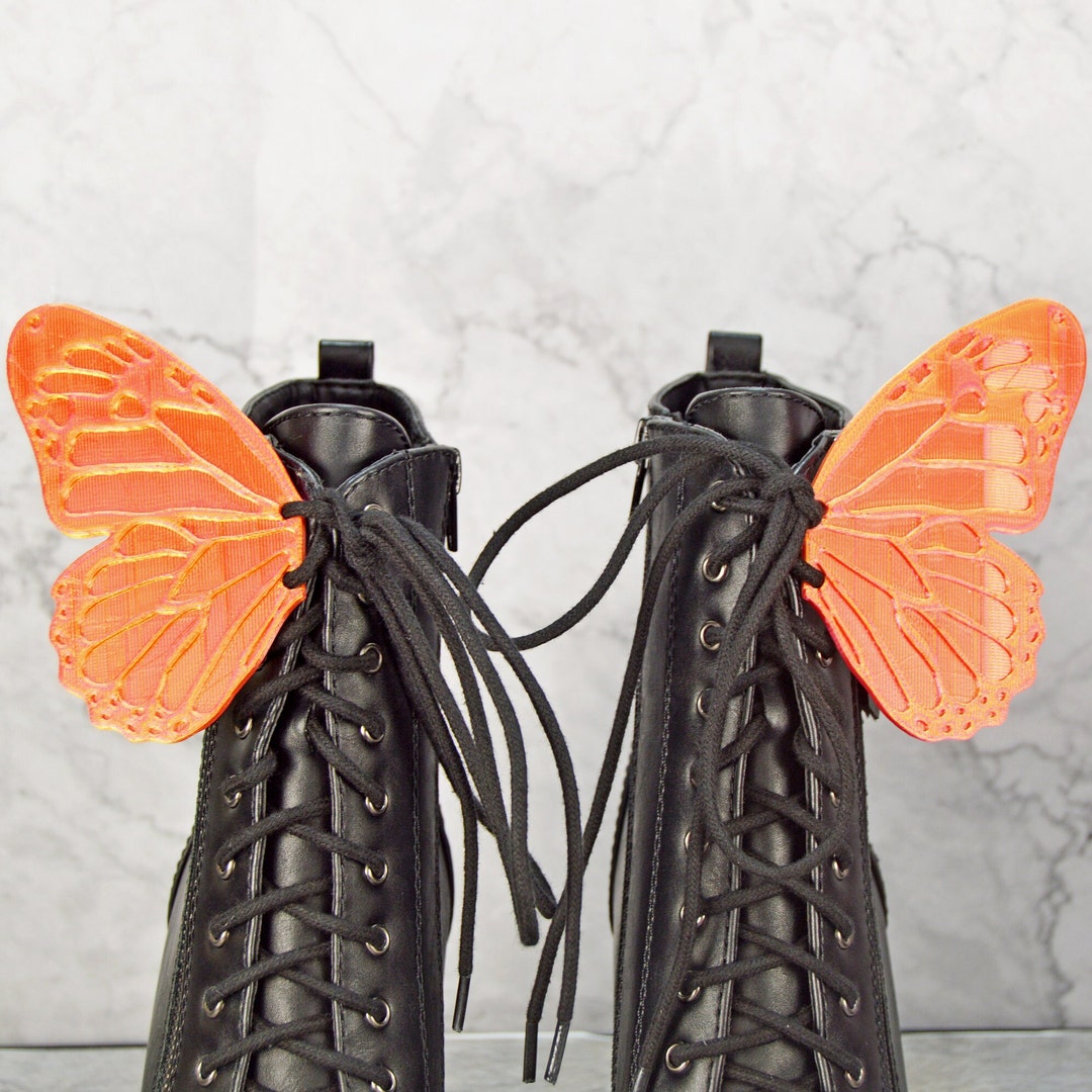 Monarch Butterfly Shoe Wings, Shoe Wings Butterfly, Wings for Shoes ...
