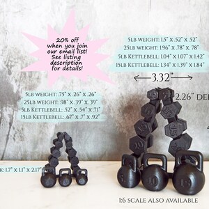 1 12 Scale Weights, Mini Dumbbells Set, Mini Weights, 1 12 Scale ...