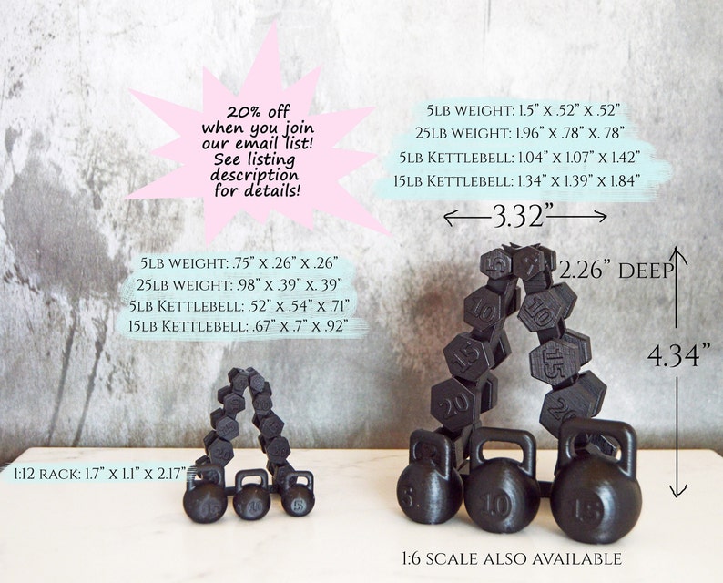 1 12 Scale Weights, Mini Dumbbells Set, Mini Weights, 1 12 Scale ...