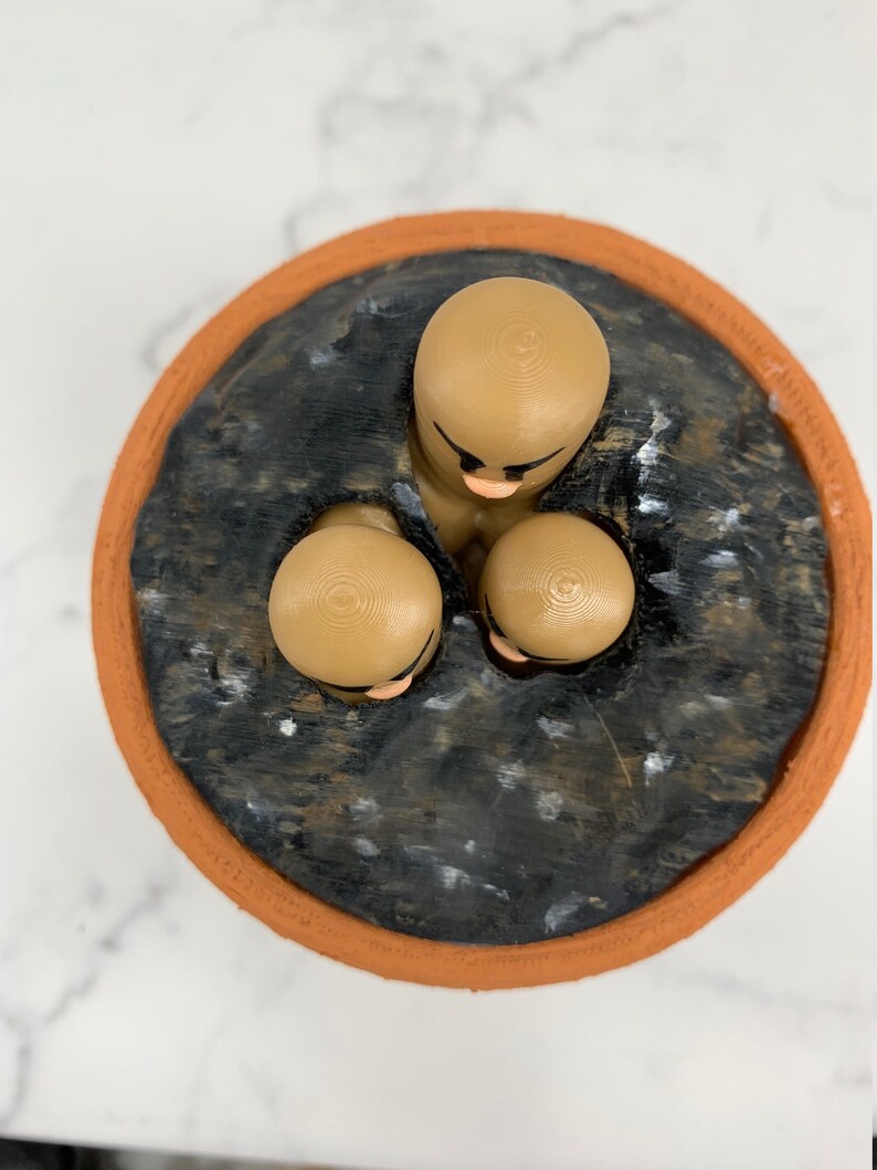 Dugtrio muscular dugtrio statue diglett buff diglett trio | Etsy