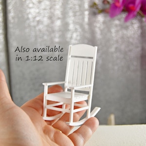 Doll Rocking Chair, Miniature Rocking Chair, 1/6 Scale Chair, 1/6 Scale ...