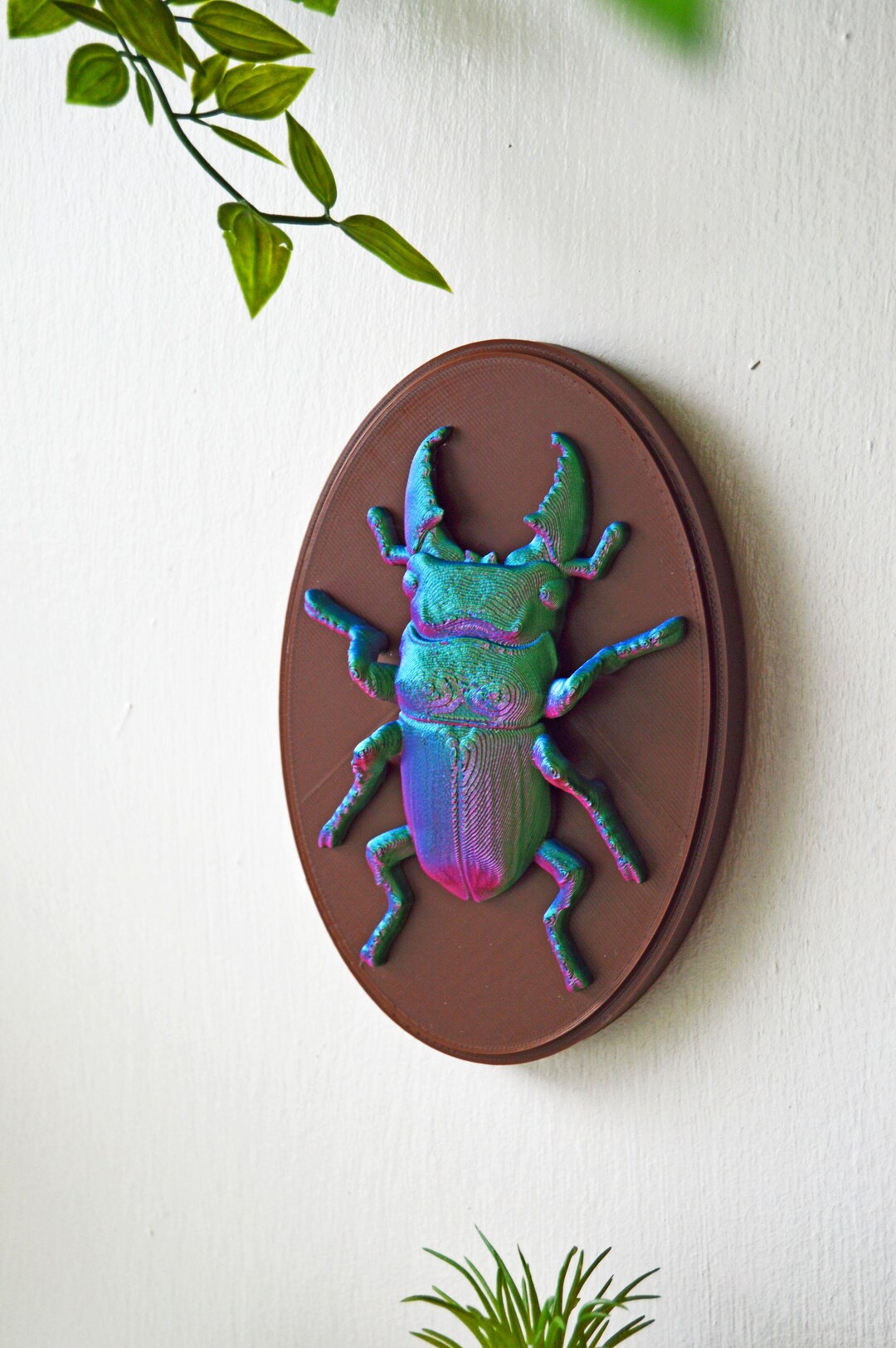 3D Printed Stag Beetle Figure, Mounted Bug Specimen, Stag Beetle ...