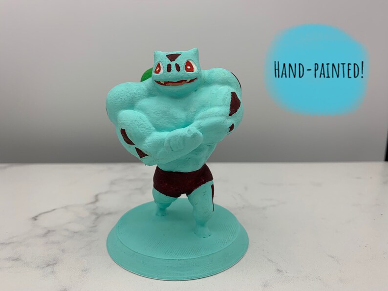 Buff Bulbasaur Pokemon model amiibo figure bulbasaur | Etsy