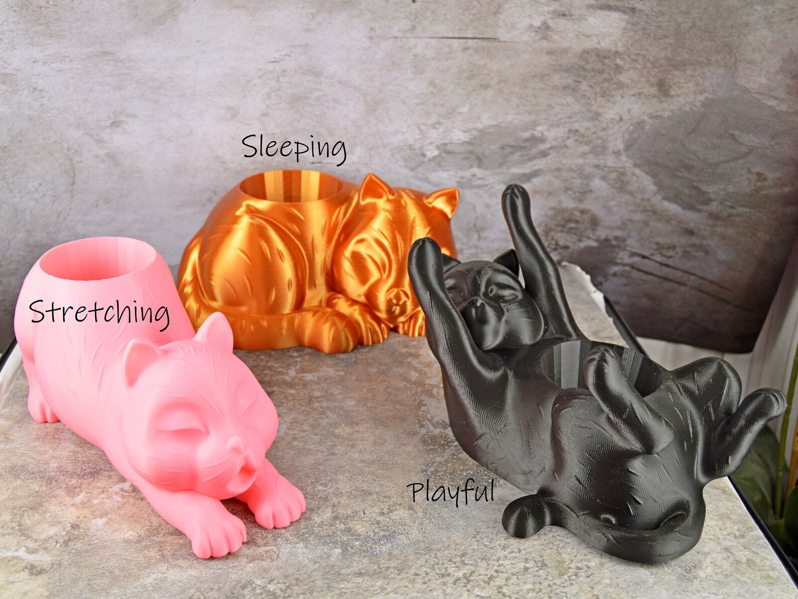 Cute Cat Planter Indoor Cat Pot for Plants Cat Succulent - Etsy