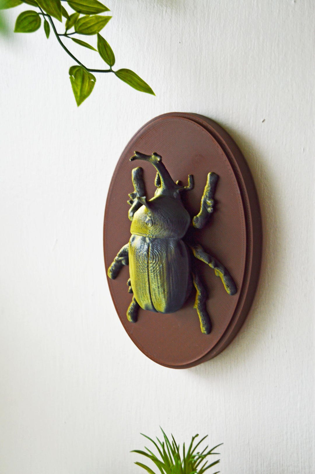 3D Printed Rhino Beetle, Mounted Bug Specimen, Bug Lover Gift, Mounted ...