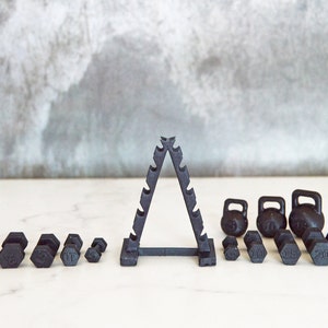 1 12 Scale Weights, Mini Dumbbells Set, Mini Weights, 1 12 Scale ...