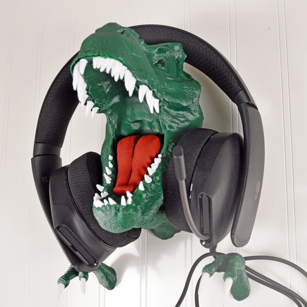 T Rex Headset Holder - Etsy