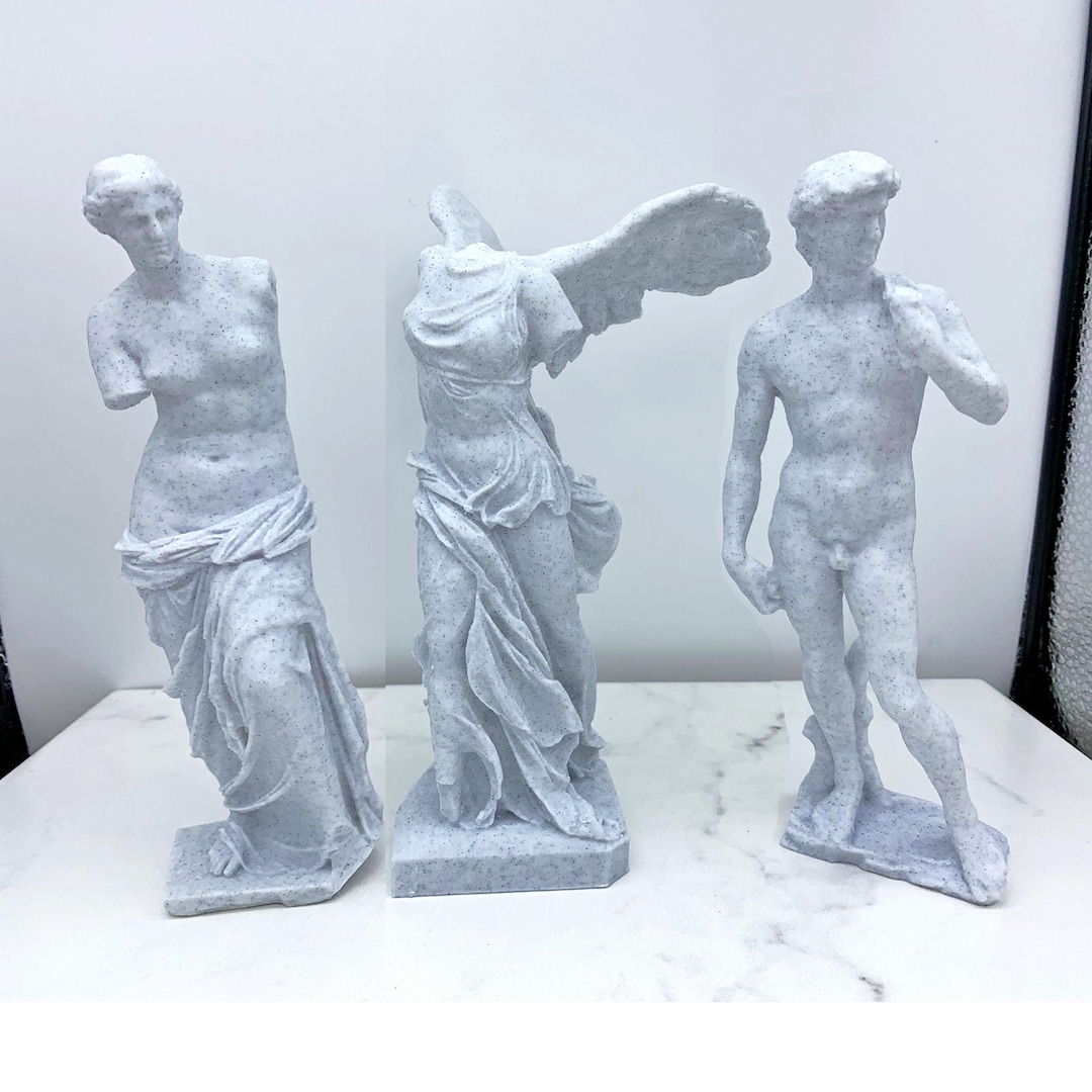 3D Printed Greek Statues, Statue of David, Winged Victory of Samothrace ...