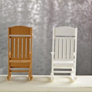 Miniature White Rocking Chair 3D Printed, Dollhouse Rocking Chair, 1 12 ...