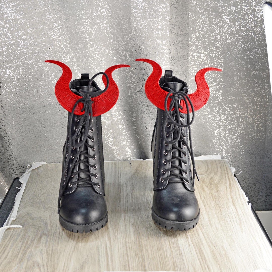 3D Printed Devil Horns for Shoes, Shoe Wings, Devil Costume Accessories ...