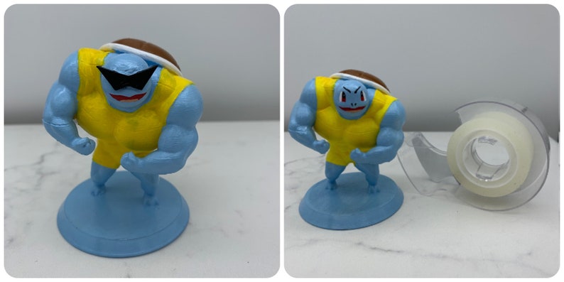 3D Printed Buff Squirtle Figure 3D Printed Buff Pokemon | Etsy Hong Kong