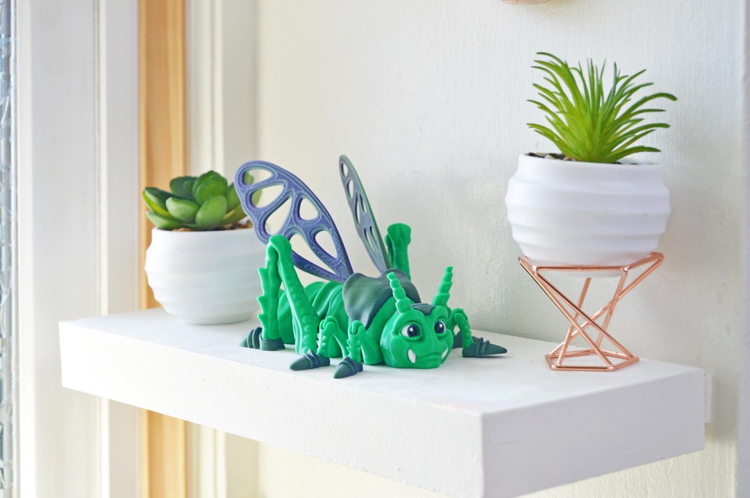3D Printed Grasshopper Toy, 3D Printed Animals, Grasshopper Gifts, 3D ...